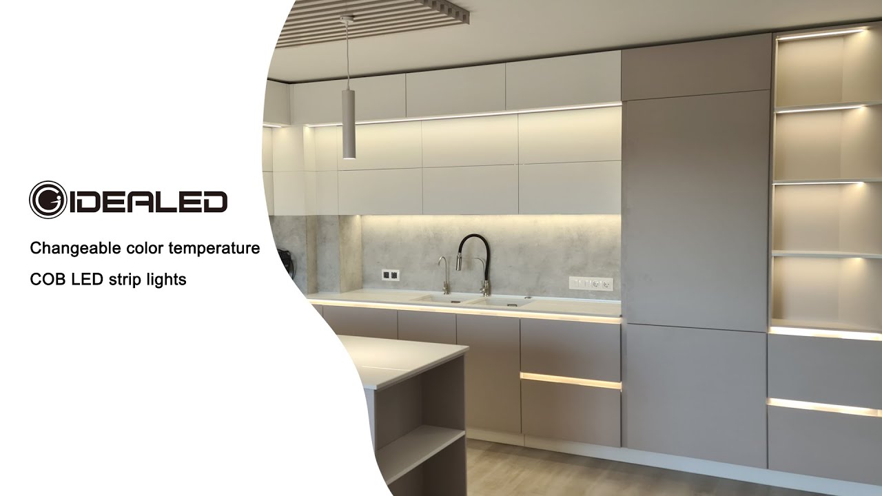 GIDEALED CCT COB LED Strip Light Kit for Home Decor Kitchen Under ...