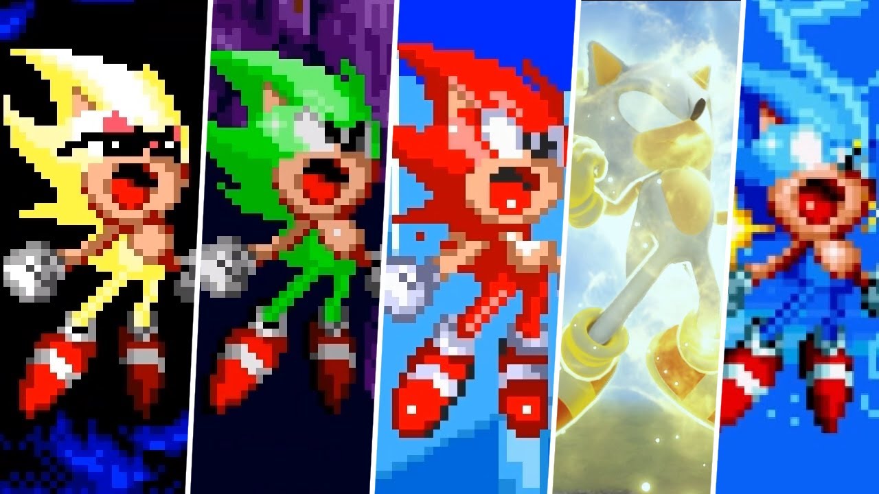 5 Different Super Forms in 5 Sonic Games ~ Sonic 1,2,3, Frontiers ...