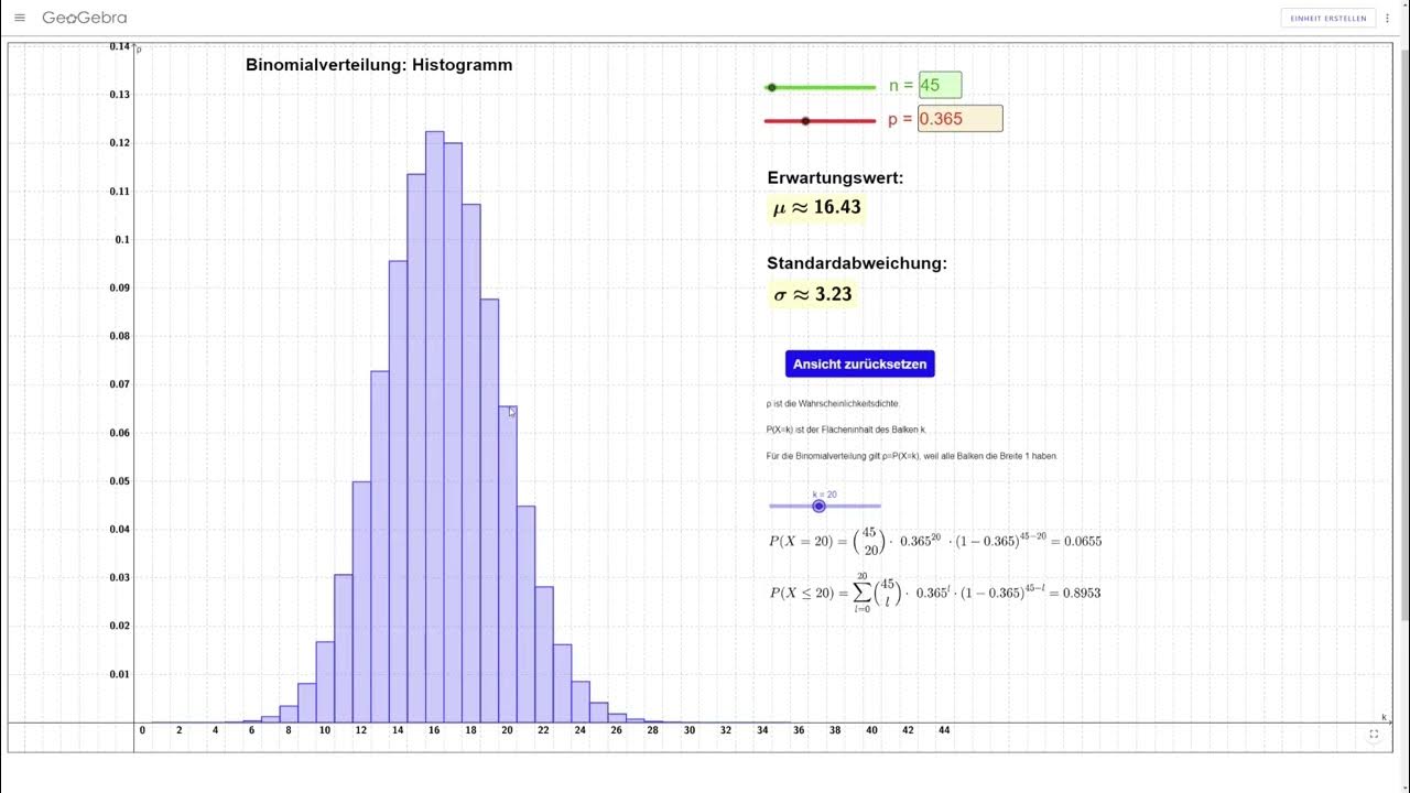 11 Das Histogramm der Binomialverteilung - YouTube