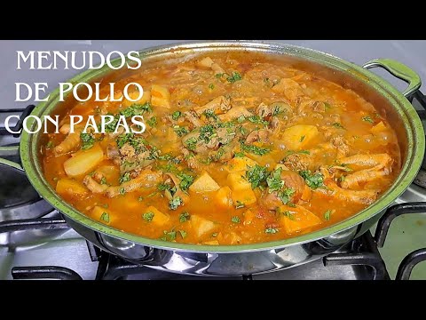 Menudos de pollo GUISADOS Con papas 🥔 - YouTube