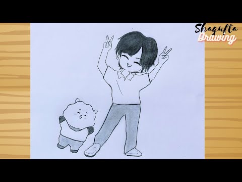 How to draw BTS jin - pencil sketch / BTS member Drawing easy / BTS Army Drawing / Drawing Tutorial