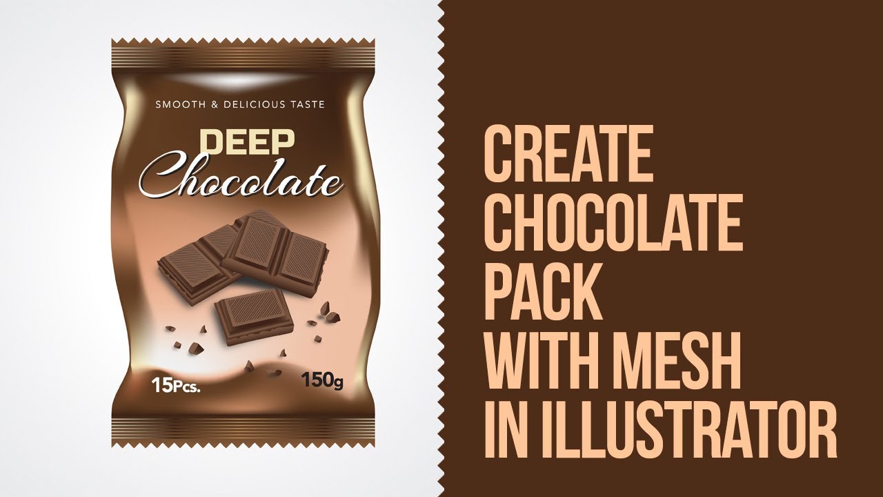 Illustrator Tutorial - Create chocolate pack with mesh - Draw Fast ...