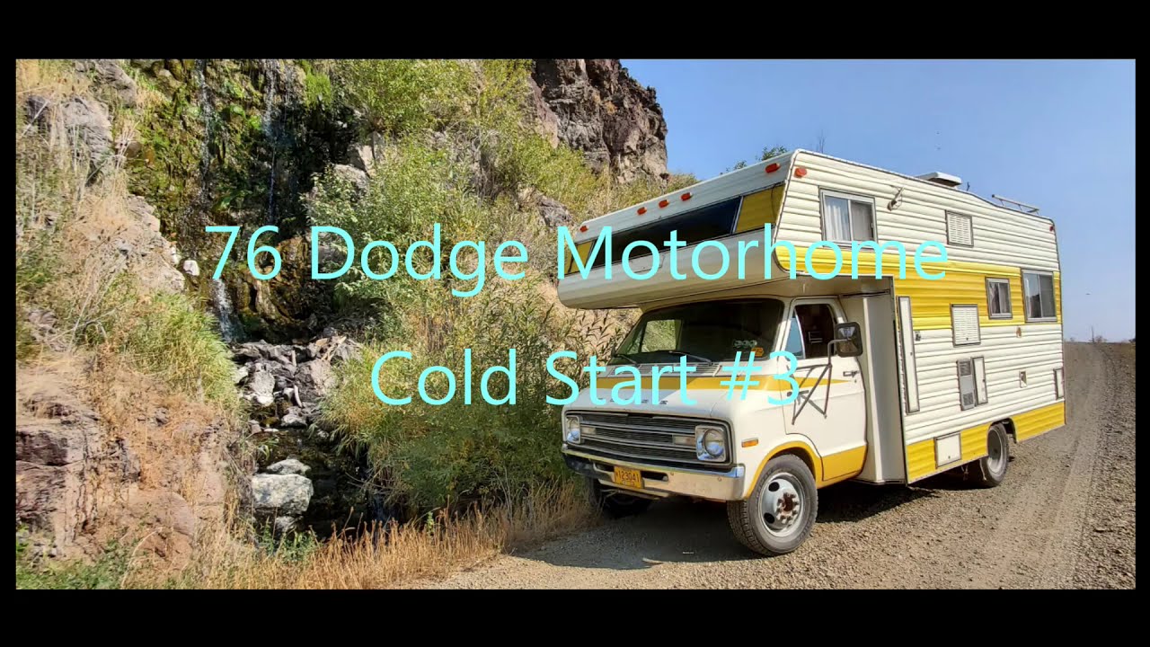 76 Dodge Motorhome Cold Start #3 - YouTube