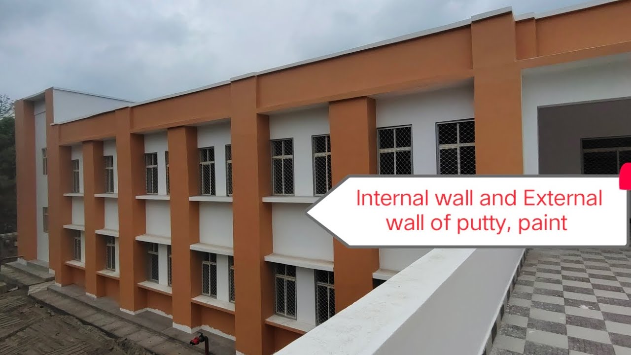 Internal wall and External wall of putty, primer, paint work ...