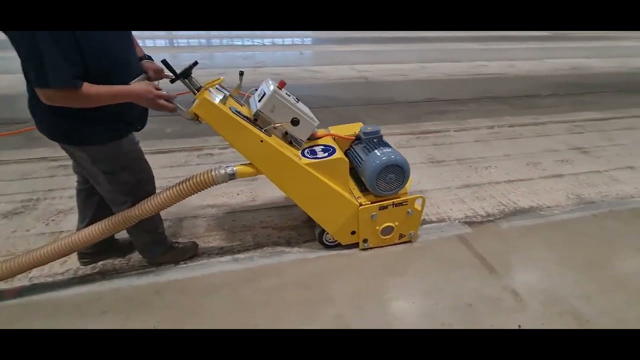Scarification technique to level out concrete flooring 👌 - YouTube