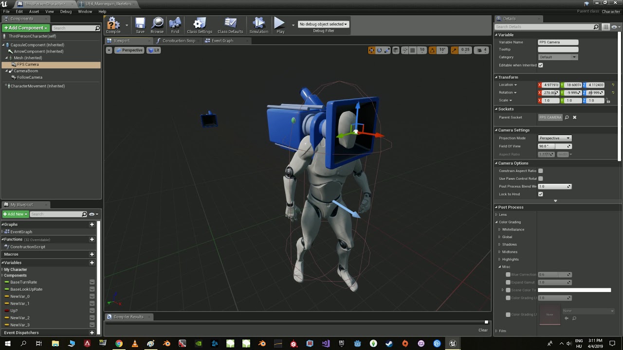 Unreal Engine 4 - Tutorial - Switch Between TPS Camera and FPS Camera ...