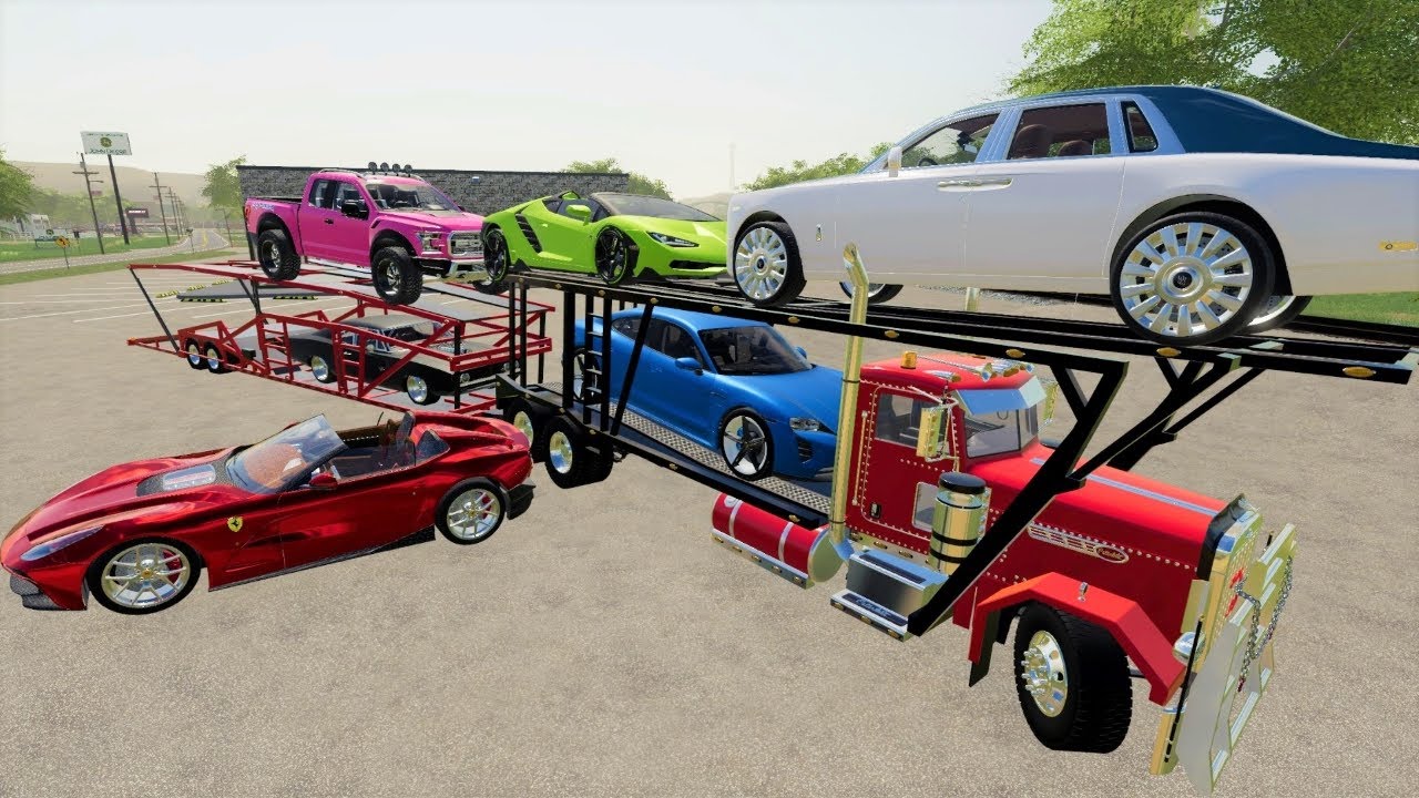 Delivering MILLION dollar luxury cars (We Crash) | Farming Simulator 19 ...