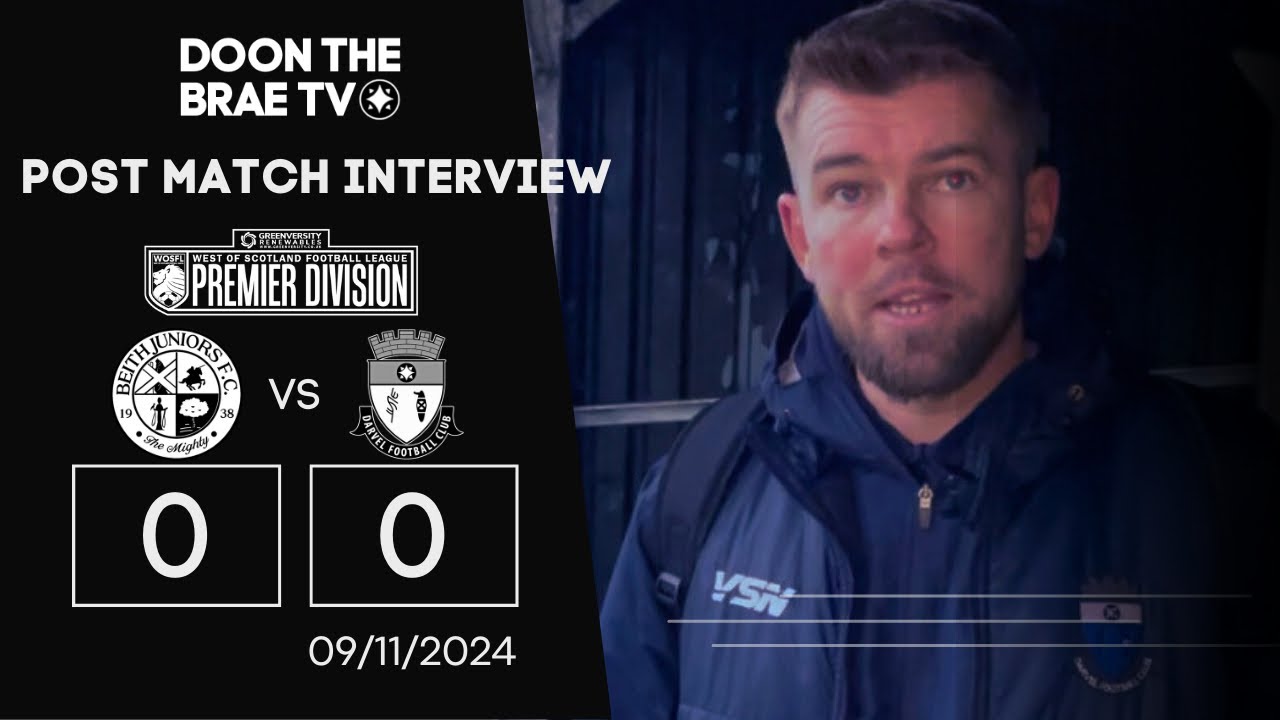 Post Match Interview - vs Beith Juniors (09/11/2024) - YouTube