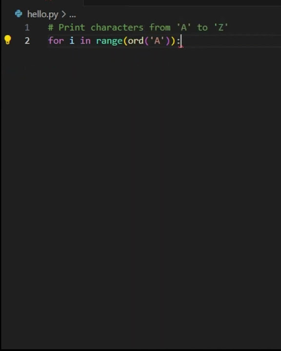 Python In A Minute Print A Z With Chr And Ord ππ€ Codingtips