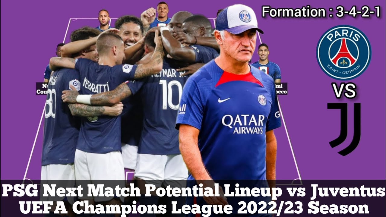PSG Next Match Potential Lineup vs Juventus UEFA Champions League 2022/ ...