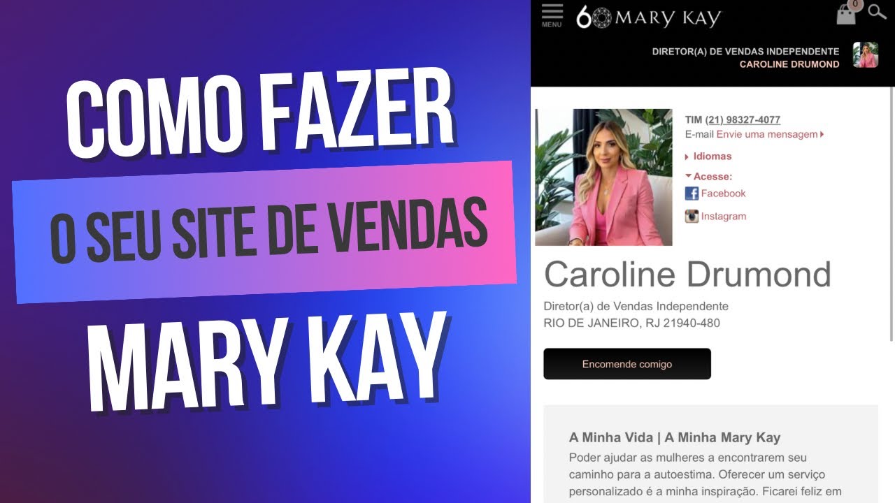Como fazer o “Meu Site Mary Kay” - YouTube
