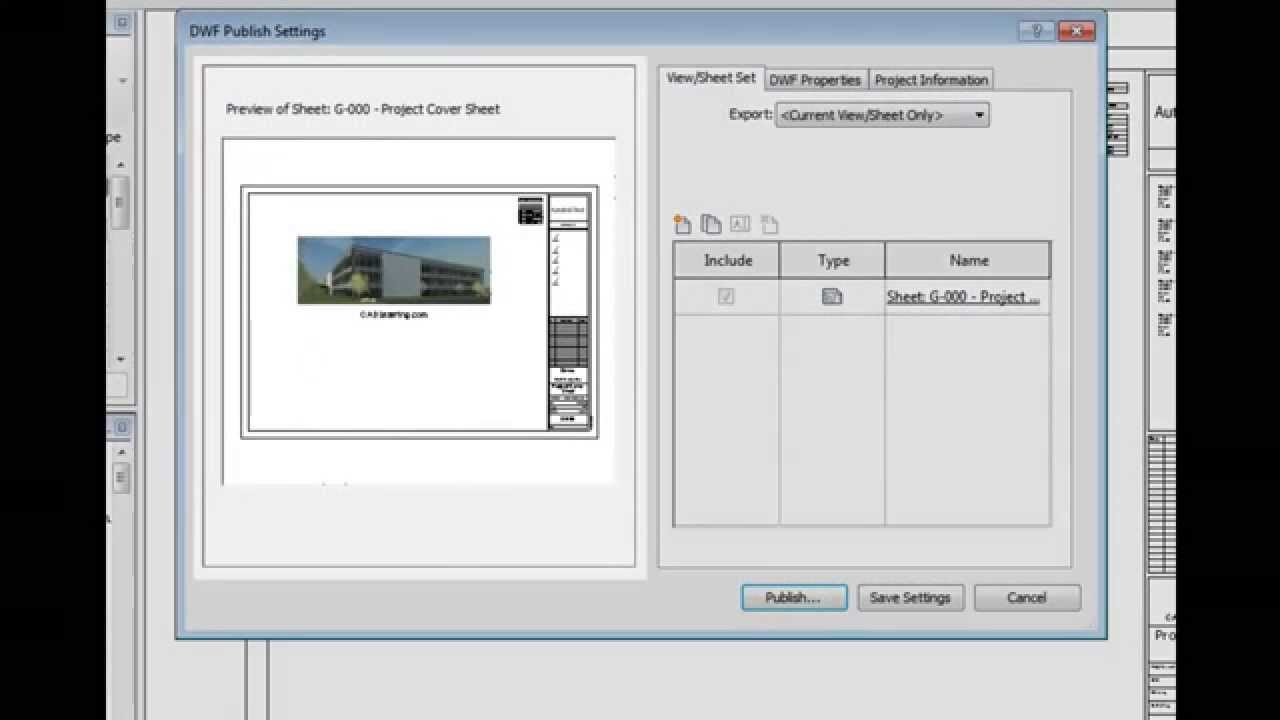 Revit Architecture 2011 Tutorial - Publishing to DWF and Buzzsaw - YouTube
