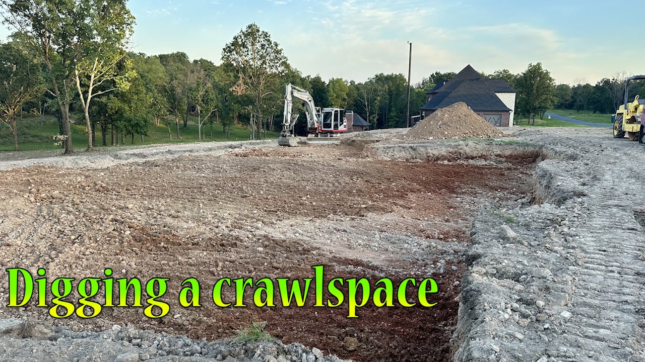 Digging A 9,000sq ft Crawlspace - YouTube