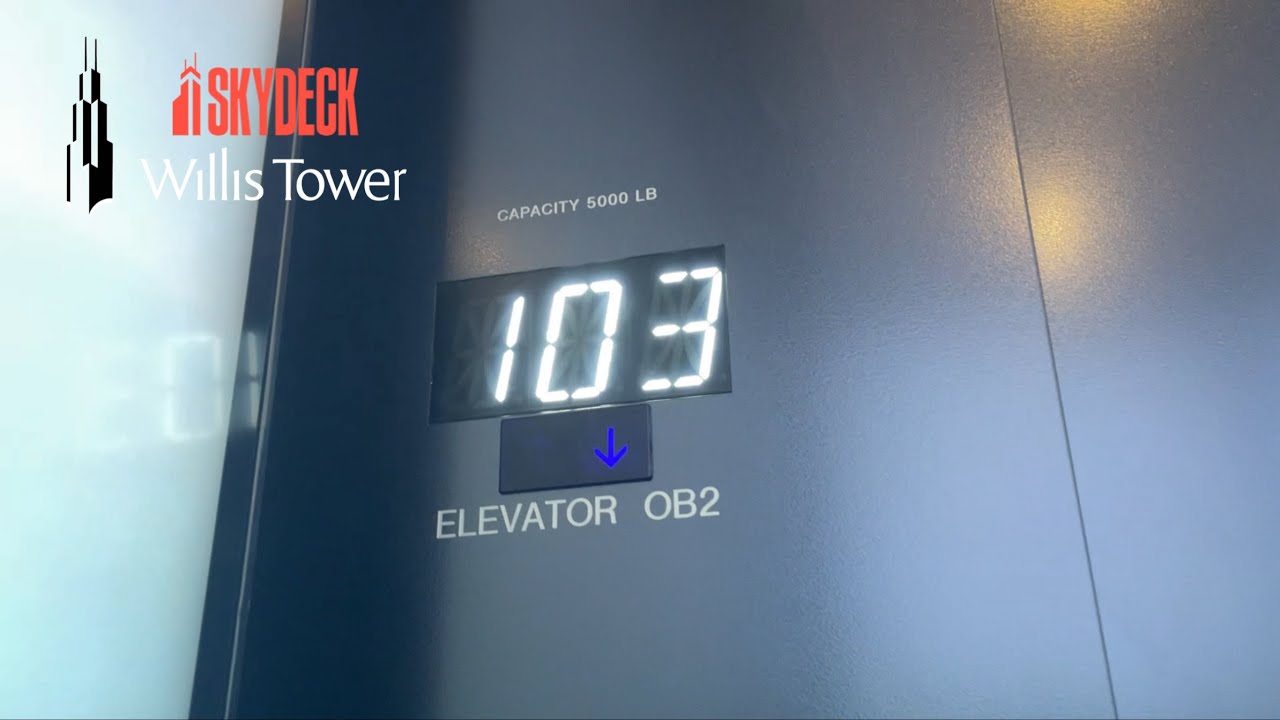 ULTRA FAST 1600 FPM OTIS High-Speed Traction SkyDeck Elevators | Sears/Willis Tower | Chicago ...