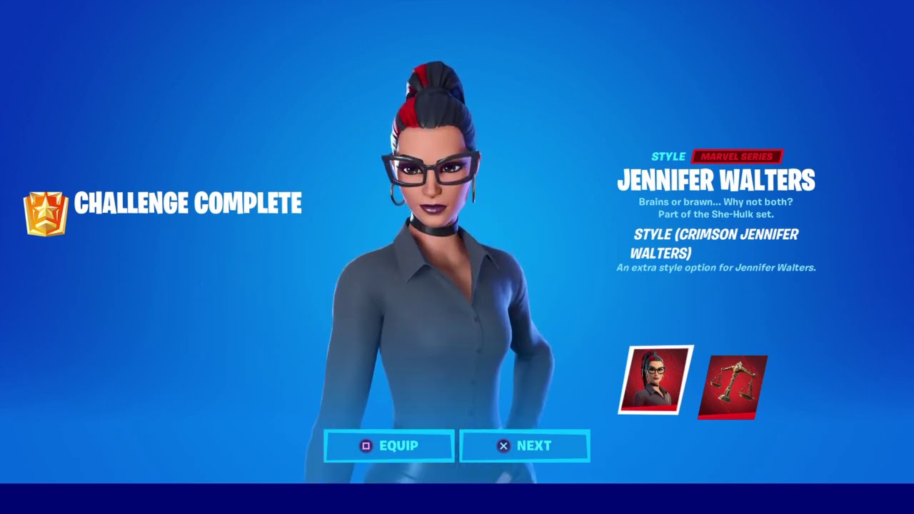 Fortnite Jennifer Walters: STYLE (CRIMSON JENNIFER WALTERS) - YouTube