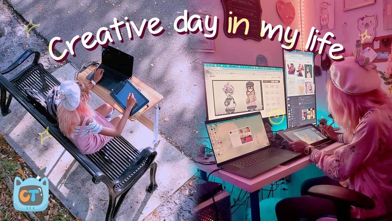 Creating Pro Art on the go 🥕 A creative day in my life🌱 - YouTube