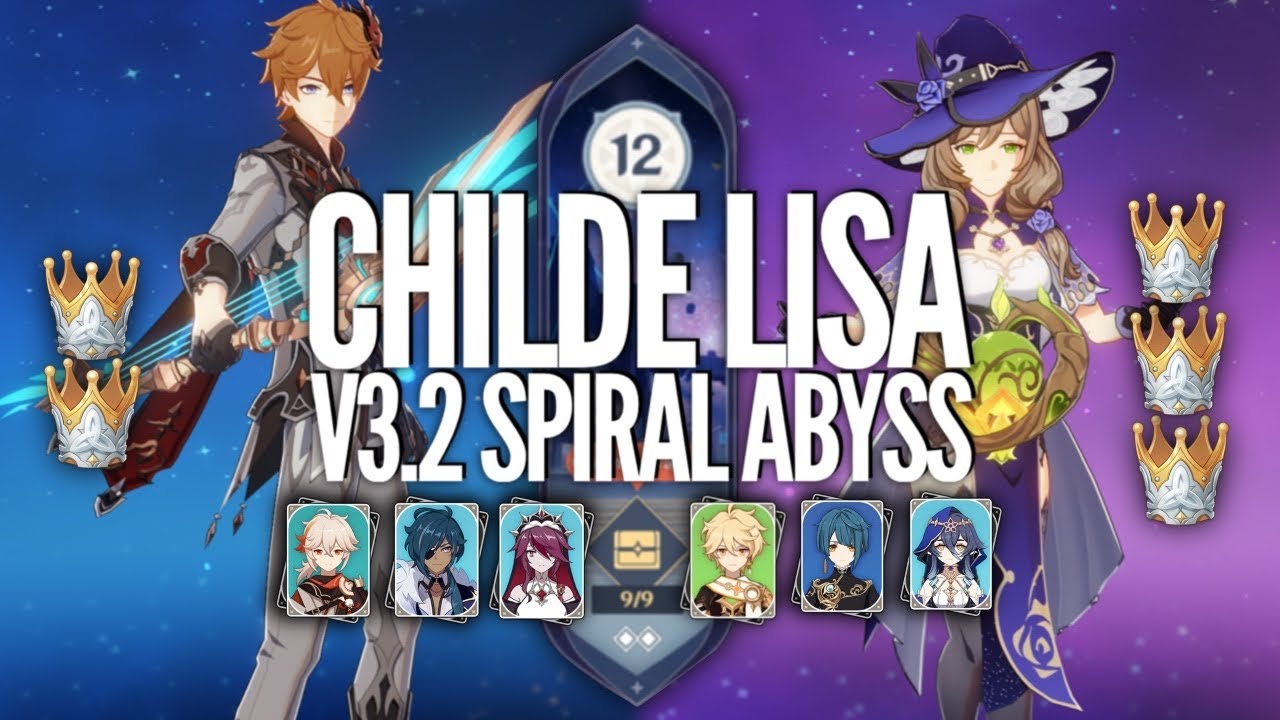 C2 Childe Freeze & C6 Lisa Hyperbloom w/Layla - V3.2 Spiral Abyss Floor ...
