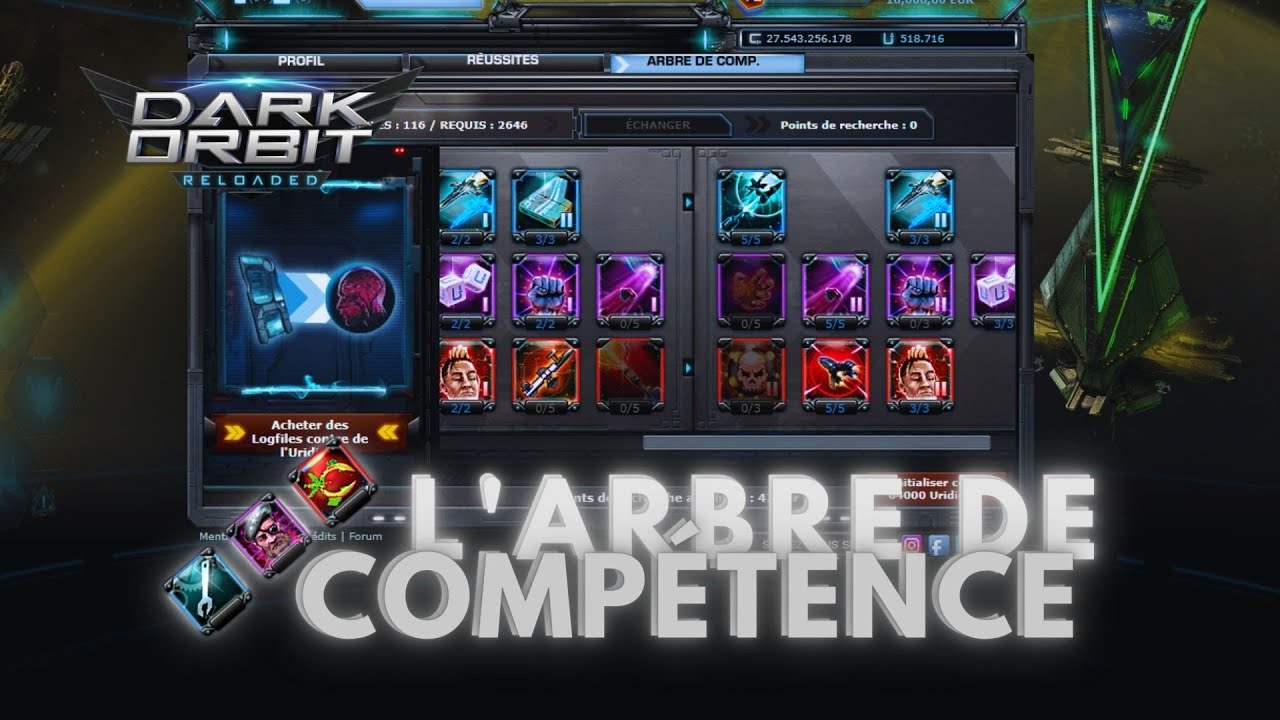 [FR] DARK ORBIT TUTO | L'ARBRE DE COMPÉTENCE - YouTube