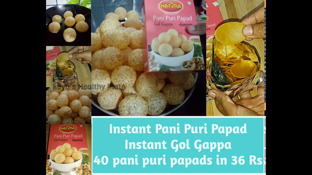 Instant Pani Puri in 5 minutes | Harima Instant Pani Puri Papad ...
