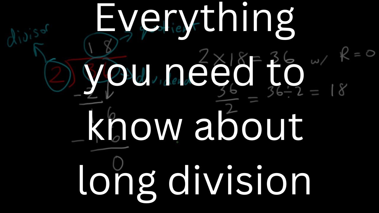 Long division | Math Fundamentals Series Episode 2 - YouTube