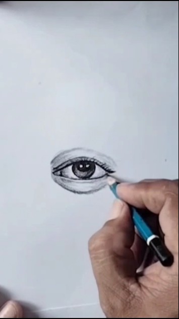 cara mudah menggambar/melukis mata - YouTube