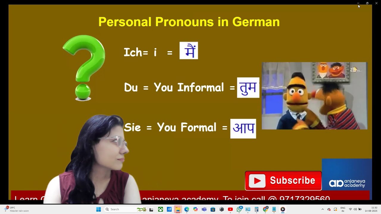 German Vocabulary A1 | Personal Pronouns in German | Die Personal ...