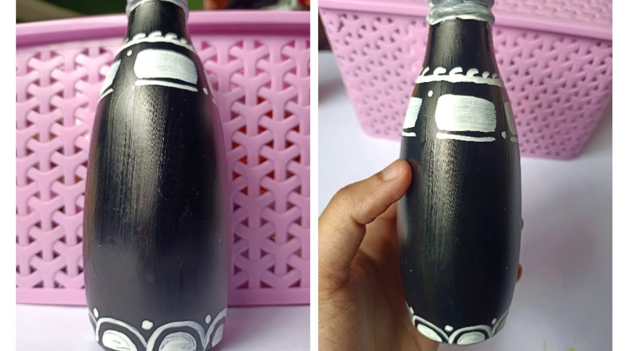 Acrylic Colour Glass Painting, Black & White Colour Themes🌸 - YouTube