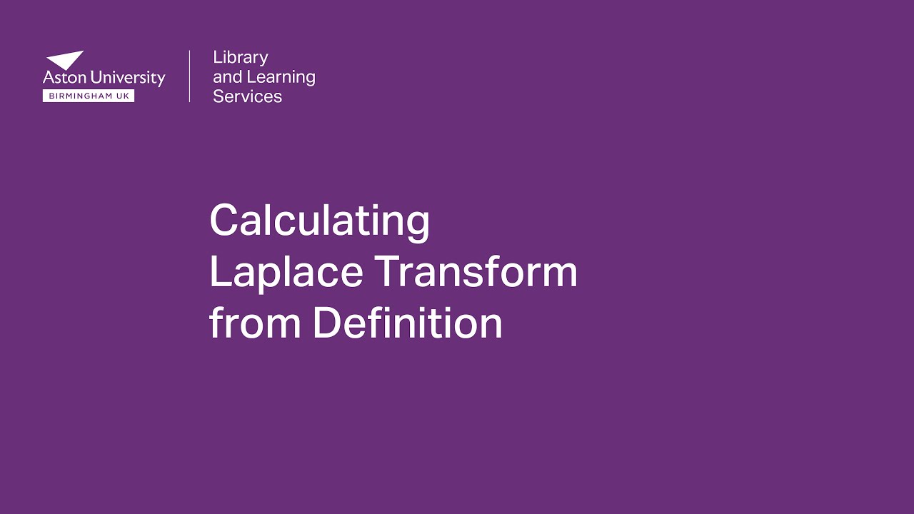 Calculating Laplace Transform from Definition - YouTube