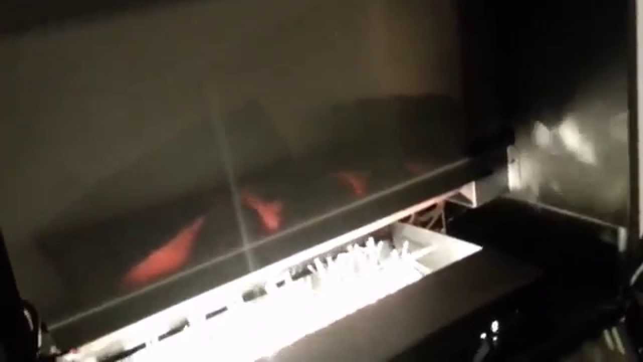 FAKE FIRE example, tinsel rotisserie & clear 60W incandescent bulb ...