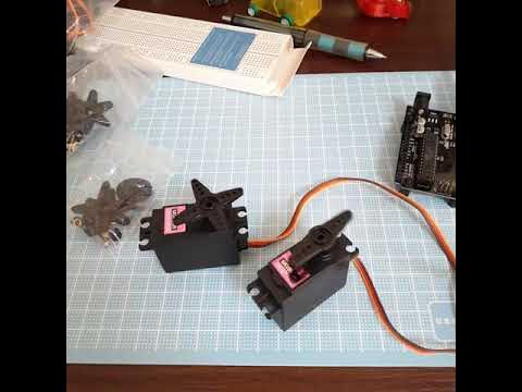 [Arduino] MG996R サーボモータ動作テスト - YouTube