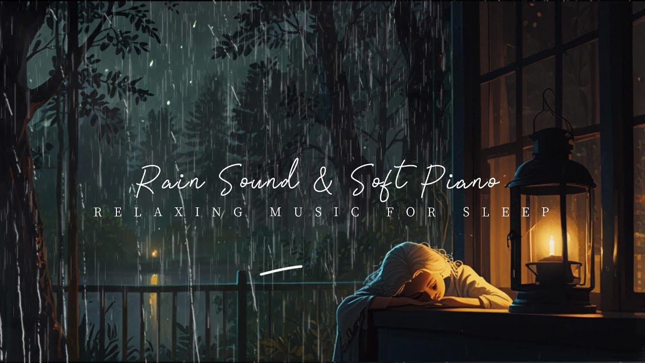 Stress Relief Music with Rain Sounds for Sleep | Nighttime Ambience for ...