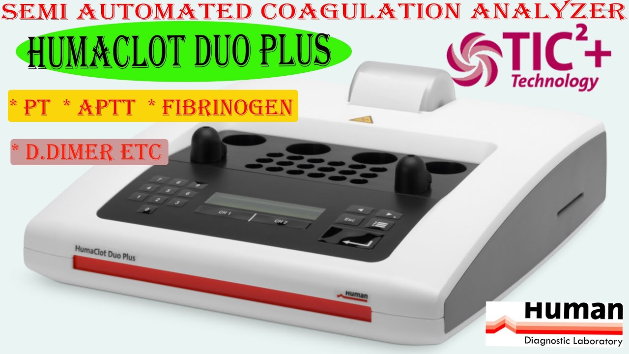 Humaclot Duo Plus. Semi Automated Coagulation Analyzer Operating full ...