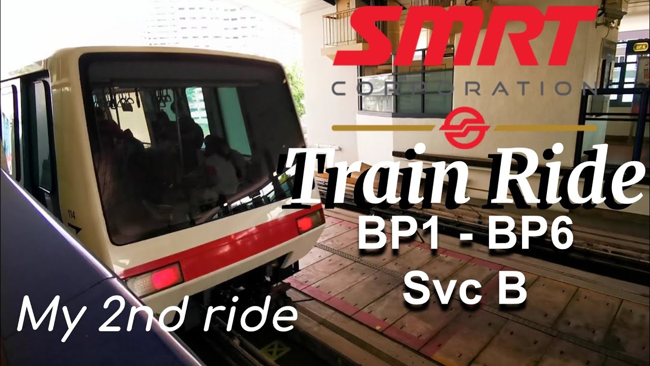 (2nd ride) Train ride: SMRT BPLRT Svc B C801 2-carts 114/117 BP1 - BP6 ...
