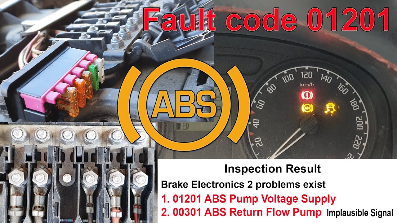 Skoda Roomster ABS Keeps Flagging Fault Code 01201 YouTube Skoda Roomster ABS Keeps Flagging Fault Code 01201 YouTube