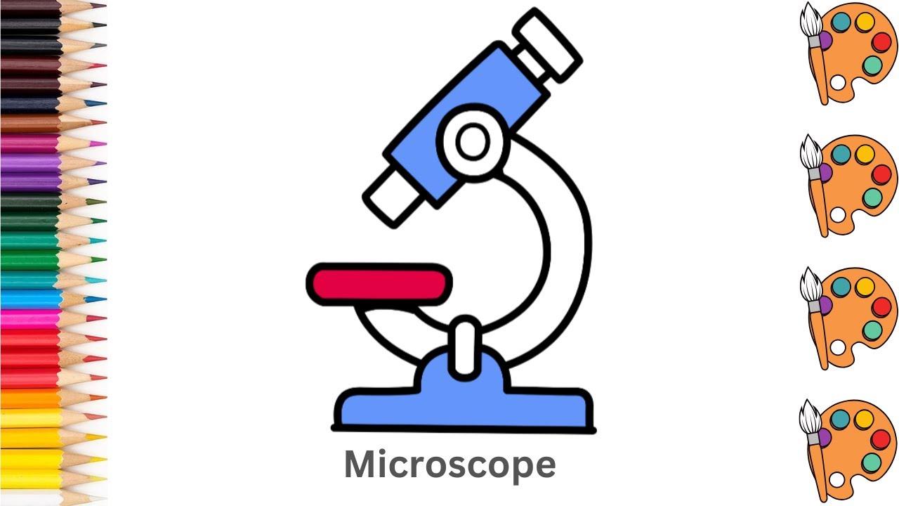 Microscope - Sketch Art and Paint | Step by step tutorial | Pencil to ...
