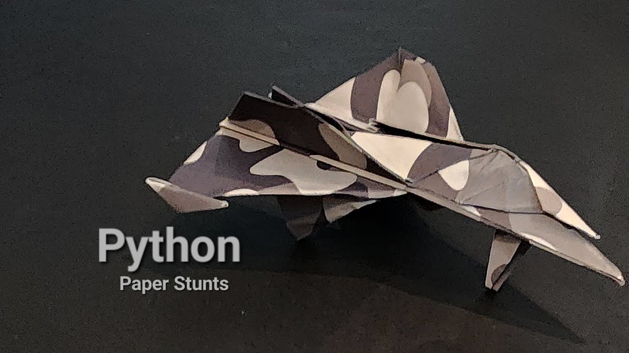 Funny video! Python paper plane. - YouTube