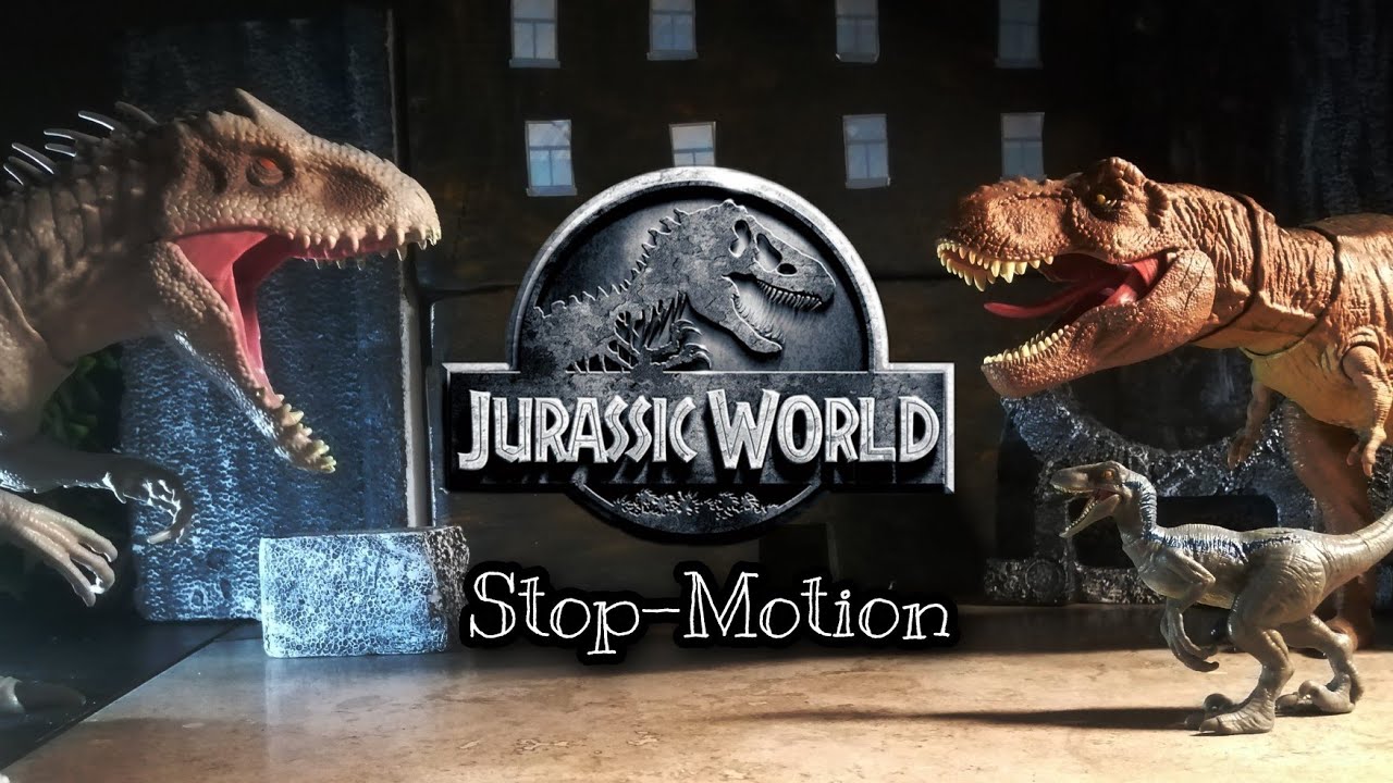 Jurassic World Stop-Motion Animatiom Rexy vs Indominus Rex - YouTube