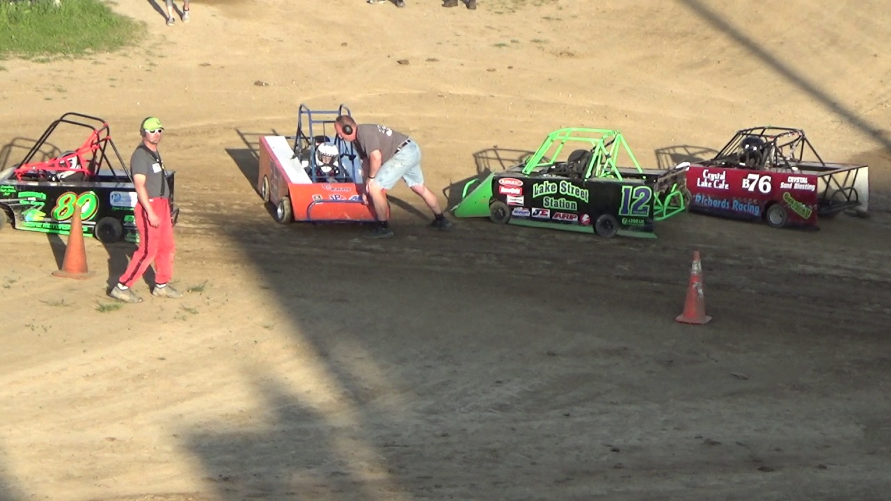 3. Mini Wedge Heat race #1 at Crystal Motor Speedway on 05-28-17. - YouTube