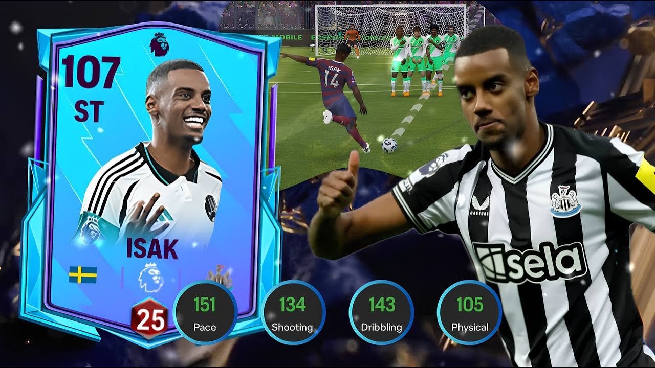 Review ALEXANDER ISAK 103 ST POTM 25 Premier League Player Fc Mobile ...