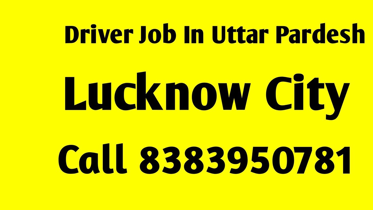 Personal Driver Job Lucknow/#Driver Job Lucknow/#Car Driver Job in ...