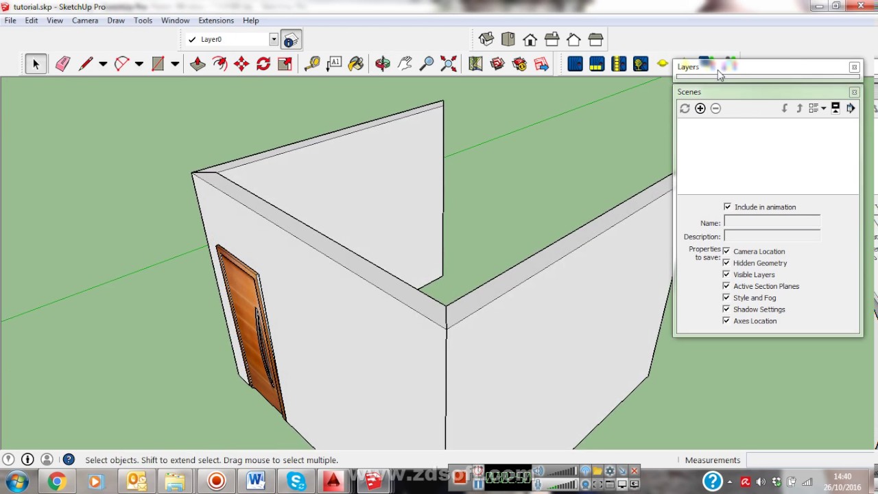 aula4 sketchup: Layers e Cenas - YouTube