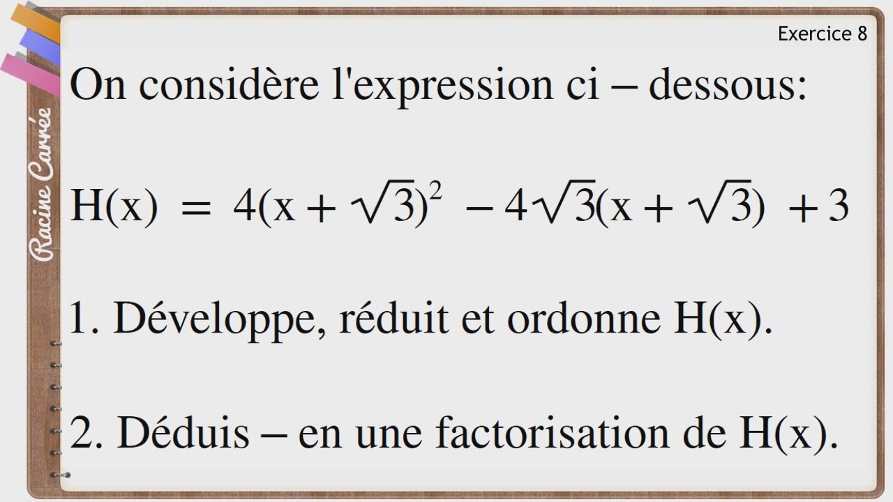 Exercice corrigé de Maths 3eme - Fascicule ADEM - Activités numériques ...