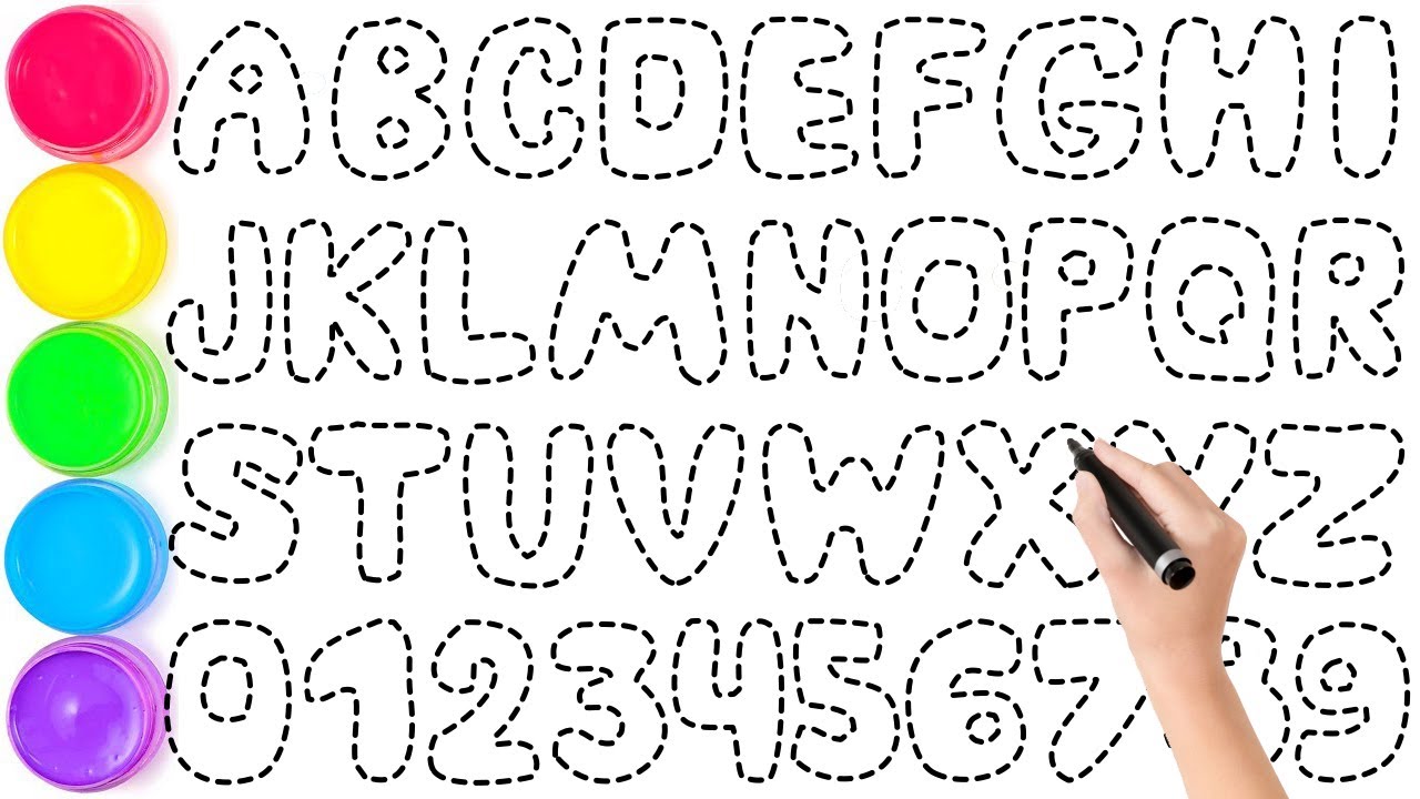 Let's Learn How to Draw & Paint Alphabet A to Z and Numbers 1 to 10 ...