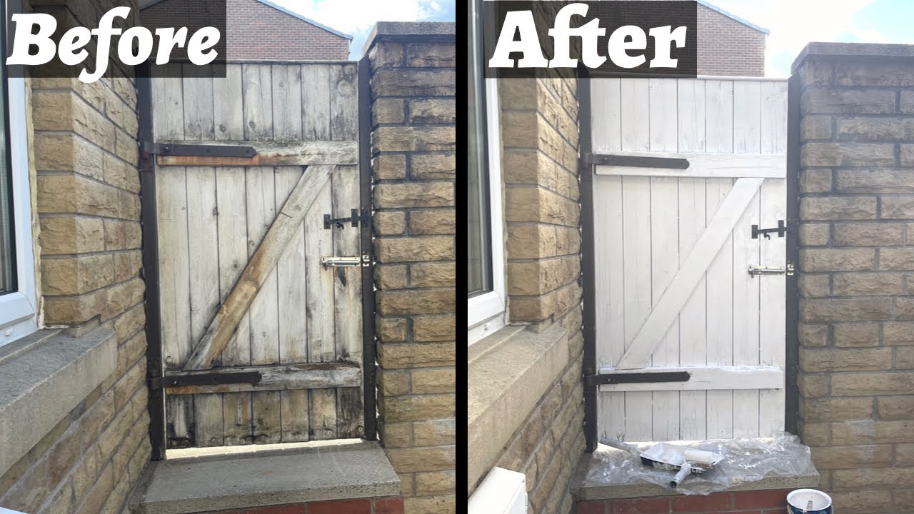 BACK DOOR TRANSFORMATION || SMALL PROJECT BEFORE AND AFTER - YouTube
