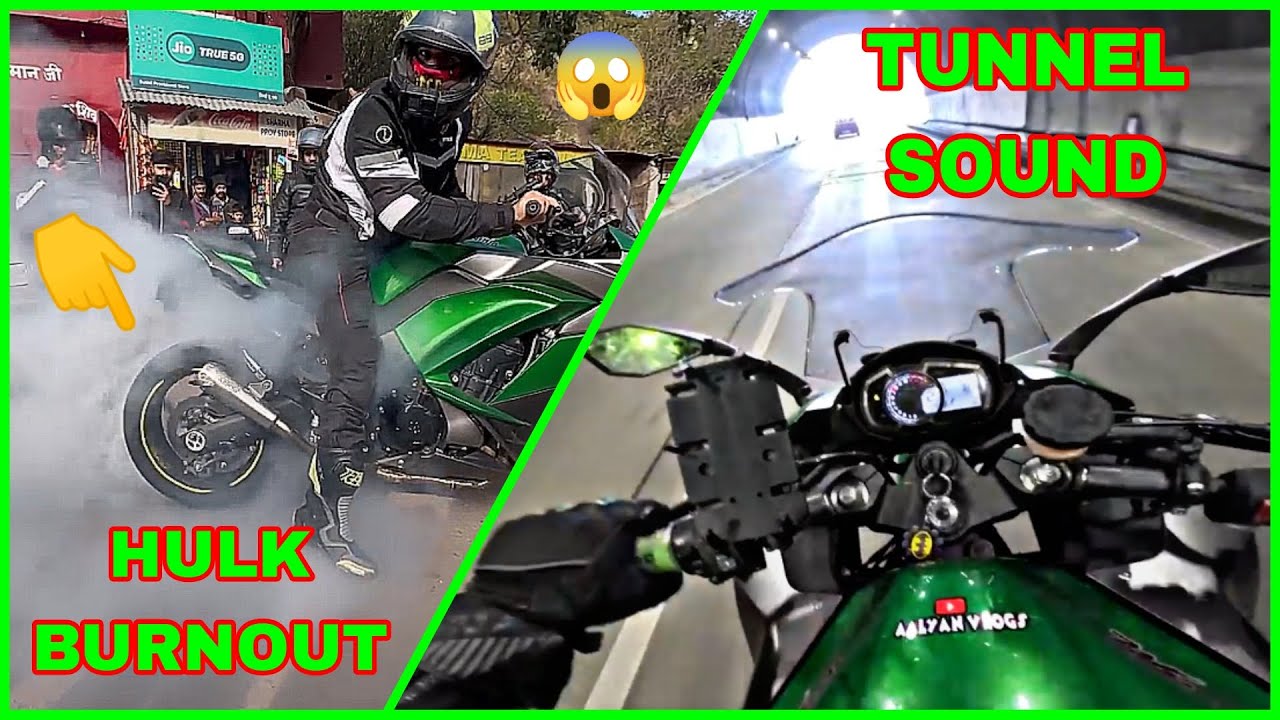 Superbikes Burnout😱| And Hulk Tunnel Exhaust Sound With Z1000 Ride ...