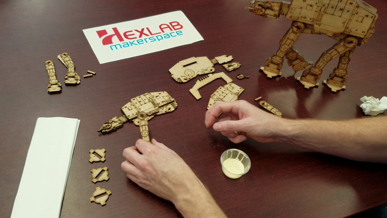 HexLab Makerspace AT-AT Walker Step-by-Step Assembly Guide - YouTube