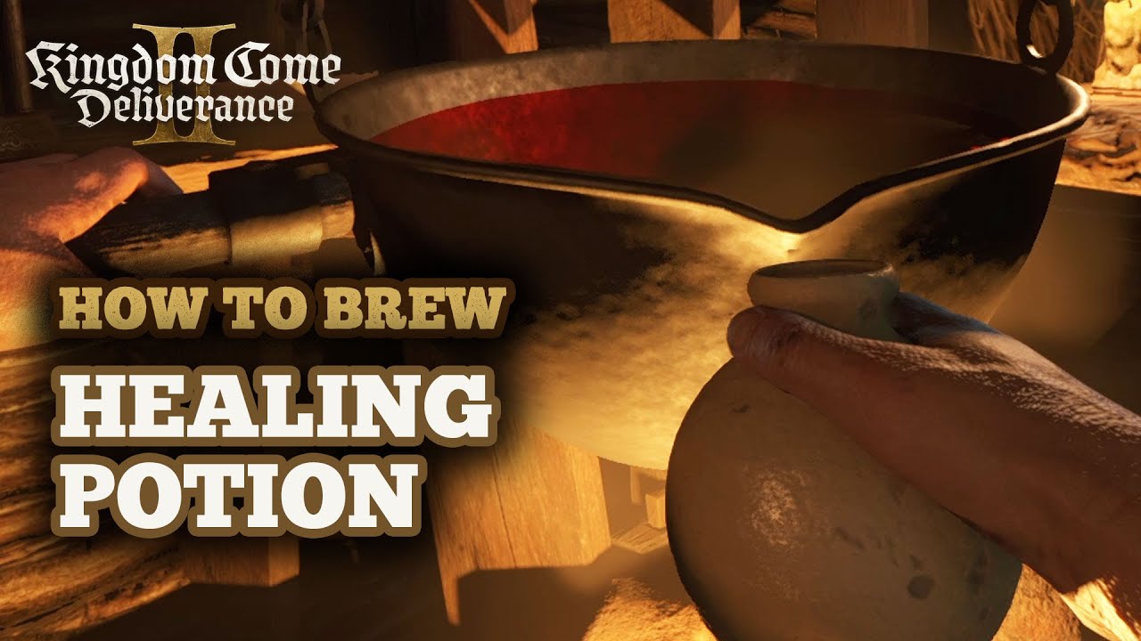 How to Brew a Healing Potion in Kingdom Come Deliverance 2 - Pour the Correct Base into the ...