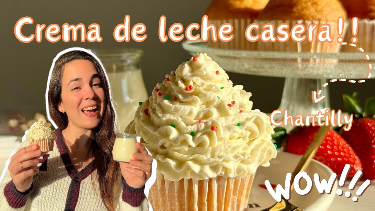 Crema batida en casa con solo 2 ingredientes!! Nata casera! - YouTube
