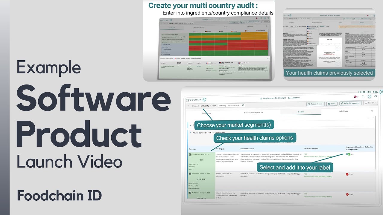 Software Product Launch Video Example - Foodchain ID Suplement ...