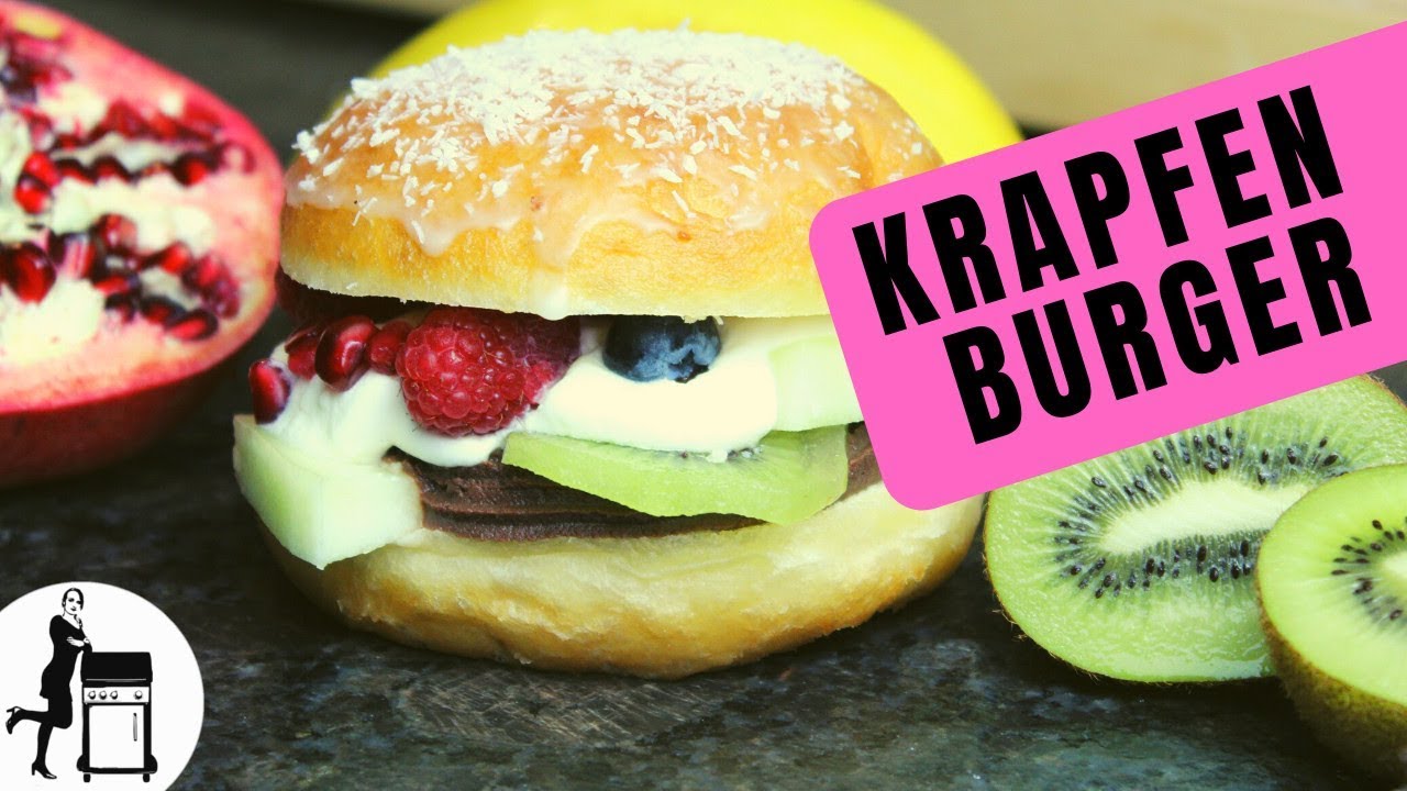 Krapfen Burger - tolle Süßspeise für Groß & Klein - YouTube